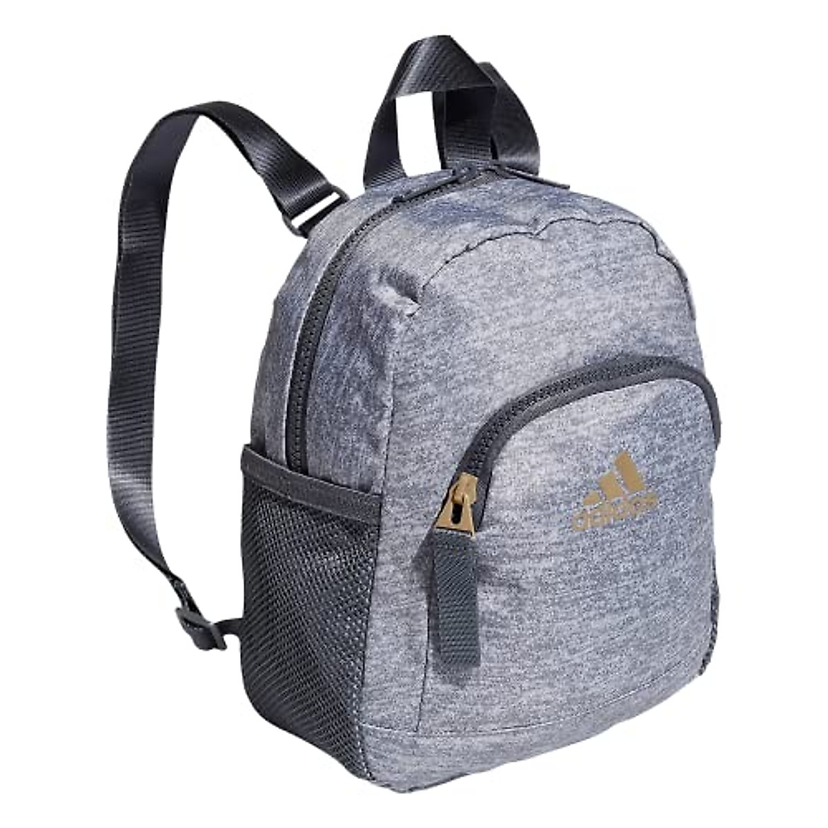 adidas Linear Mini Backpack Small Travel Bag, Jersey Grey/Onix Grey/White, 10.5 inch x8.5 inch x4.25 inch