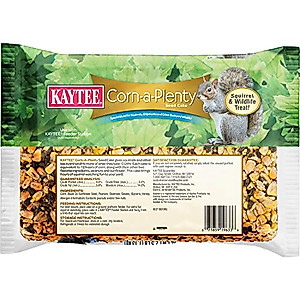 Kaytee Corn A Plenty Treat Seed Cake Food for Wild Squirrels, Chipmunks, Rabbits & Other Backyeard Wildlife, 2.5 Pounds