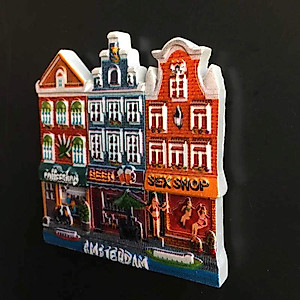 Amsterdam Holland 3D Fridge Magnet Souvenir Gift Collection Home Kitchen Decoration Magnetic Sticker Amsterdam Netherlands Refrigerator Magnet