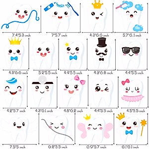 Tooth Party Hanging Swirls First Tooth Party Decoration 20Pcs Tooth Birthday Party Decorations Teeth Baby Shower Decor Hanging Streamers for Dental Party Baby Shower Supplies