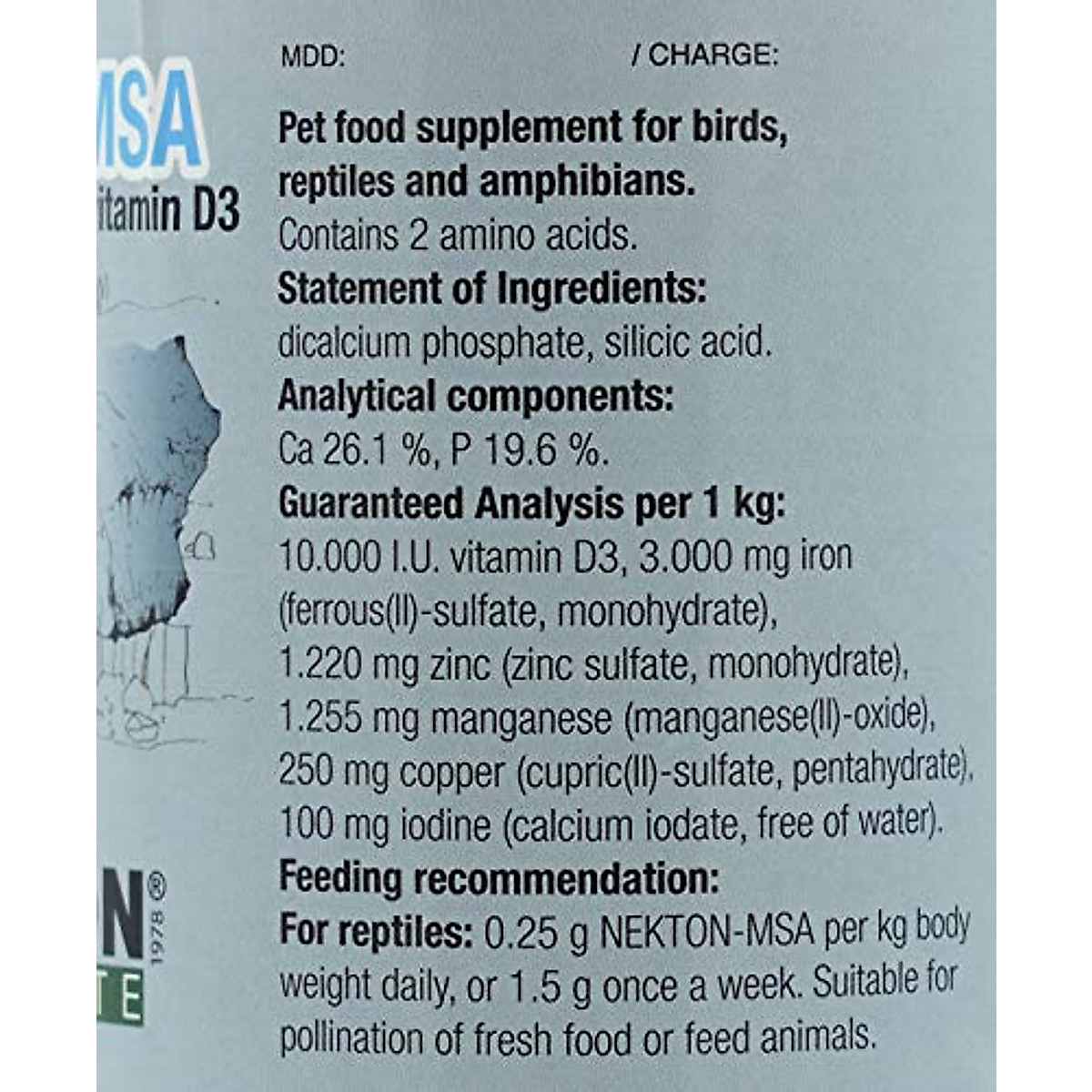 Nekton-MSA High-Grade Mineral Supplement for Pets 40gm