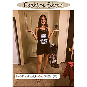 Ekouaer Women's Satin Slip Chemise Silk Nightgown,A(black),Medium