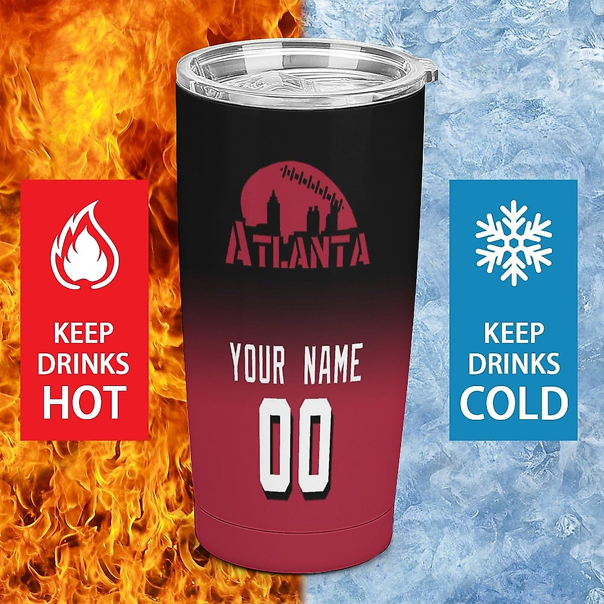 Custom Car Tumbler,Tumblers Stainless Steel 20.8oz,Personalized Football Cup,Sports Travel Coffee Mug,Customized Presents Gifts for Mother's Day Friends Fan Players Coach Lovers,Custom Number and Name