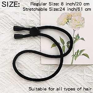 FEEZENT 6PCS Adjustable Headband Hair Tie for Thick Heavy Natural Kinky & Curly Hair, C-1 Count (Pack of 6)