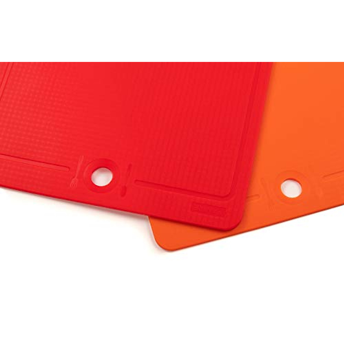 Generic Lagomian Silicone Cutting Board, Non Slip Chopping Board, Dishwasher Safe, Easy Grip Handle, BPA FREE, Flexible Chopping Mat, Red, Large, SCB01-RD-L