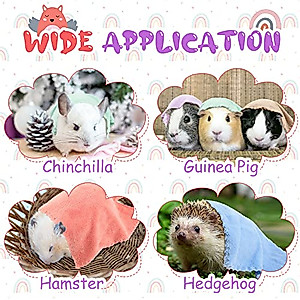 20 Pcs Guinea Pigs Soft Blankets Hamster Fleece Cage Liners Guinea Pig Accessories Small Animal Pet Blanket Sleep Bedding Mats Coral Fleece Guinea Pigs Hideout Blankets Bath Towel for Squirrel Pets