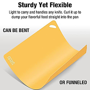 Flexible Plastic Cutting Boards for Kitchen - Set of Large Chopping Mats for Cooking – Non Slip Kitchen Mats, Dishwasher Safe, Foldable by Eparé