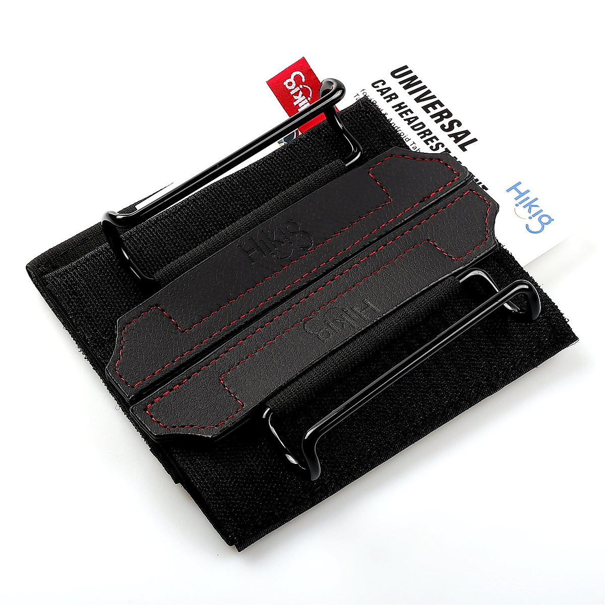 Hikig Tablet Holder for Car, Car Headrest Mount Holder for Back Seat, Tablet Car Holder for Kits with Elastic Strap & Anti-Slip Holding Clamps, Fits All 7-12" Tablets