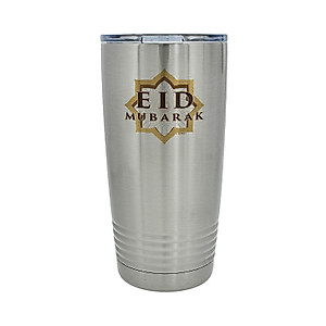 ThisWear Happy Ramadan Mubarak Decorations Eid Mubarak Have a Blessed Ramadan Eid 2 Pack 20oz Stainless Steel Insulated Tumbler Set With Lid