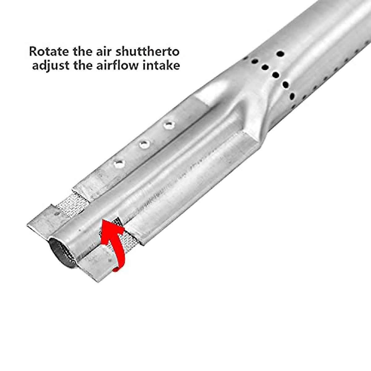Plowo Stainless Steel Grill Burners Replacement for Charbroil 463248108 463248208 463268007 463268008 463268606 461262407, Thermos 461262407, 15 7/8", 4-Pack