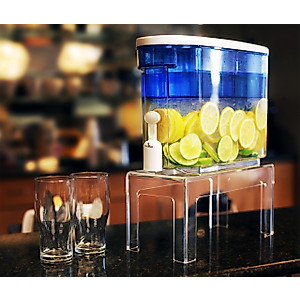 The Beverage Butler Countertop Water Filter Pitcher Stand - Clear Heavy Duty Acrylic Frame - 12" x 6" x 6" - Compatible with Brita UltraMax, PUR Ultimate and, ZeroWater ZD018