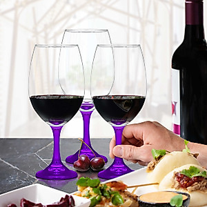 DISCOUNT PROMOS Rioja Grand Wine Glasses 20.75 oz. Set of 10, Bulk Pack - Perfect for Hotel, Bar, Restaurant or Lounge - Purple
