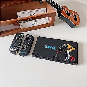 ENFILY Cute One Piece Case Compatible with Nintendo Switch OLED, Dockable Case Cover, Ergonomic Soft TPU Grip Case for Joycon, Sparkle Skin Set