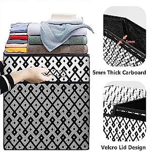 YUNLINLI Toy Box Chest for Boys Girls Toy Organizer and Storage Bins Organizer with Removable Lids Foldable Toy Chest Storage Bin for Playroom Bedroom Large Size 40x14x16inch