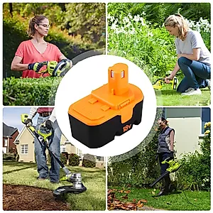 VANON 2Pack 18V 4.8Ah Ni-Mh P100 Replace for Ryobi 18V Battery P101 130224028 130224007 ABP1801 ABP1803