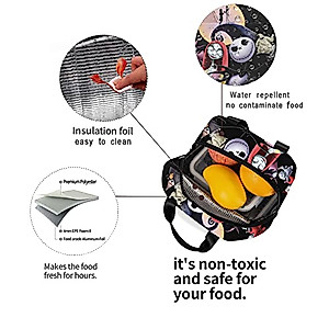 Halloween Christmas Insulated Lunch Bag Portable Cooler Lunch Box Reusable Leakproof Thermal Tote Bag for Men Women Travel/Picnic/Work