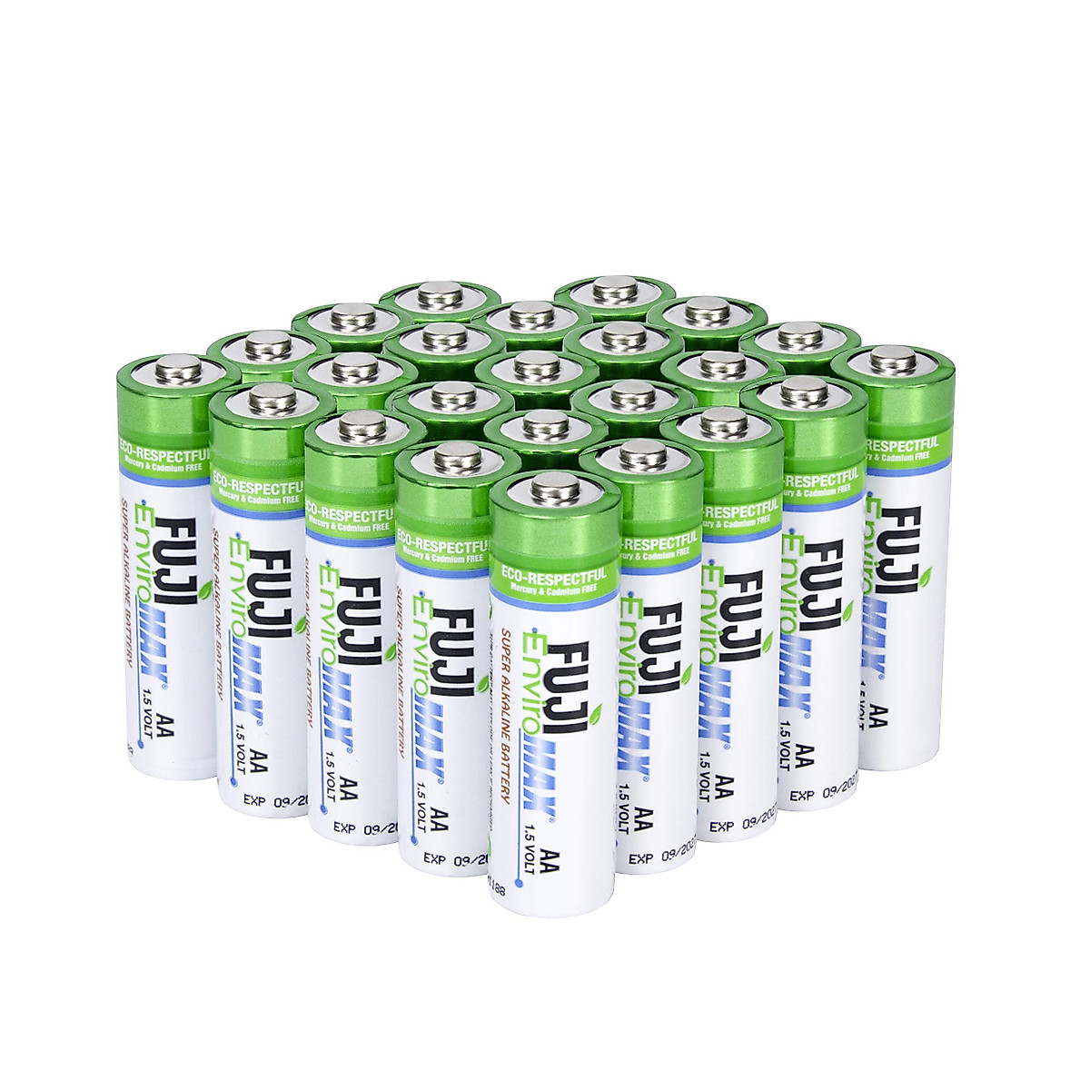 Fuji Enviromax 4300BP24 EnviroMax AA Super Alkaline Batteries (24 Pack), White, One Size Fits All