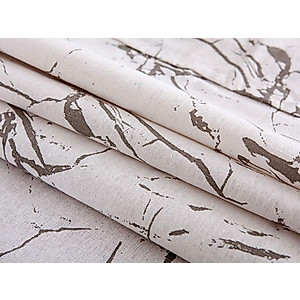 AKOAK 1 Pack 55 x 130cm /22 "x 51" Geometric Washing Machine Refrigerator Dust Cover, Multi-Purpose Household Cotton Linen Dust Microwave Cover, with Storage Pouch (Marble)