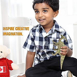 Gemini&Genius Parasaurolophus Dinosaur Toy for Kids, Parasaurolophus Dino Action Figure Toy - 7.5 Inches Length Dino Gift for 3-12 Years Old Kids (Green)