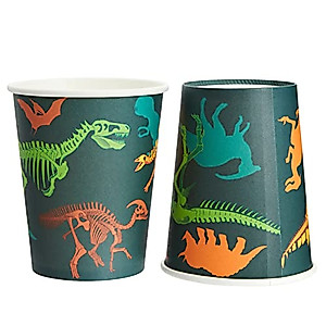 144 Piece Rawr Dinosaur Birthday Party Supplies, Dino Dinnerware Set with Plates, Napkins, Cups, and Cutlery (24 Guests)