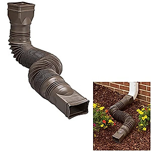Amerimax Brown Flexible Downspout Extension Gutter Connector Rainwater Drainage