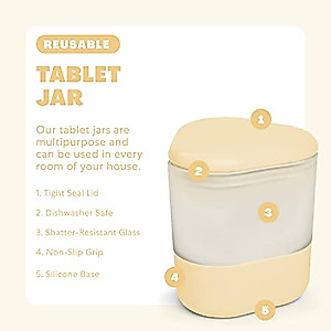 Cleancult Glass Refillable Dishwasher Pod Holder, Empty, Holds Approx 32 Dishwasher Tablets, Reusable Cleaning & Cosmetic Storage