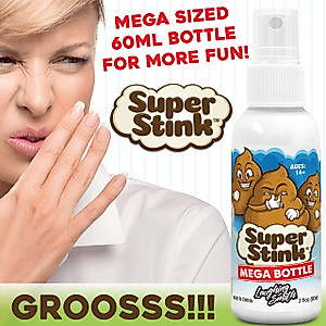 SUPER STINK (Mega Size 60ml) - Fart Spray - 'Insanely Strong' Extra Potent Stink - Fake Poop Smelling Prank Stuff - Smells Like Super 'Bad' Gas - Great Gag Gifts, Stocking Stuffers & Fun Party Favors