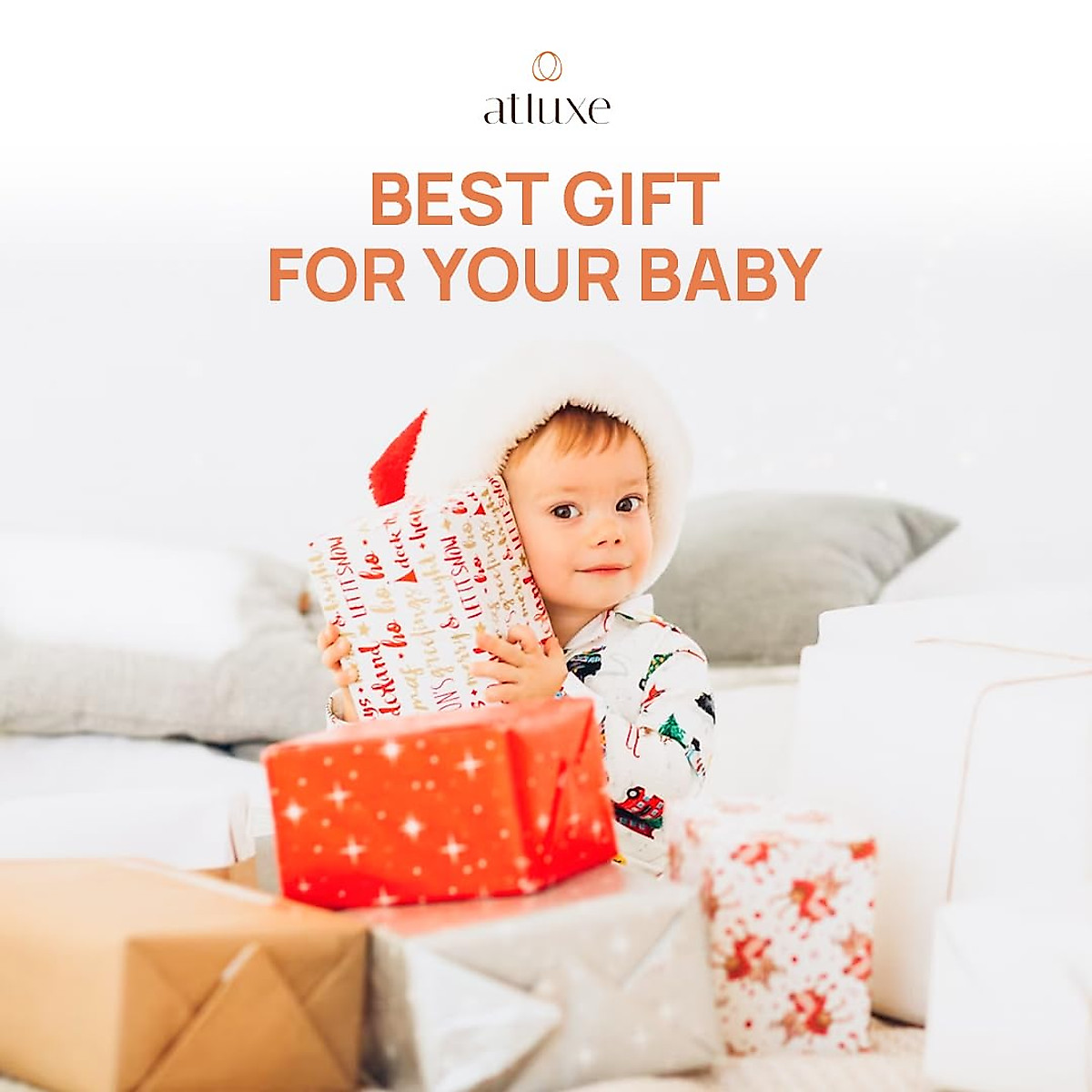 Atluxe Premium Washable Merino Wool Knitted Baby Blanket 100% Organic Extra Fine Merino Wool Blanket (40 inch x 30 inch)