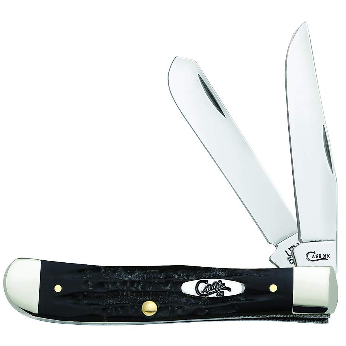 Case WR XX Pocket Knife Jigged Buffalo Horn Trapper Item #65010 - (Bh254 SS) - Length Closed: 4 1/8 Inches