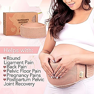 KeaBabies Pregnancy Belly Support Belt and Storage Caddy Bundle - Pregnancy Back Brace - Large Diaper Caddy Organizer