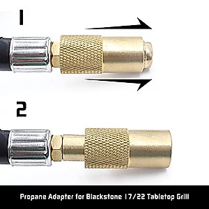 MOFLAME 6FT Propane Regulator with Hose for Blackstone 17" and 22" Adventure Ready Griddle to Connect 10~20lbs Propane Tank