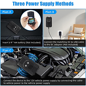 Rodent Deterrent for Cars,2 Pack Car Rodent Repellent Under Hood with Ultrasonic and Strobe Light to Keep Rodents Squirrels Out of Car,Battery Operated Rodent Repellent for Car Engines RV Garage