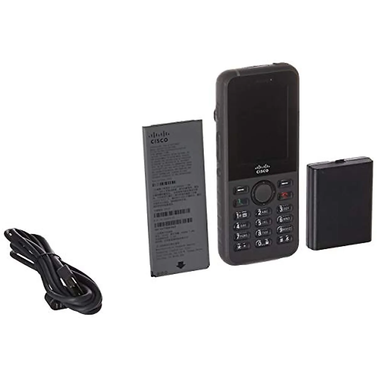 Cisco Unified Wireless IP Phone 8821 - Cordless Extension Handset - Bluetooth Interface - 2.4" Black CP-8821-K9 (Renewed)