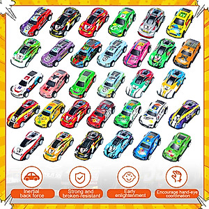 Vinsot 100 Pcs Pull Back Cars Metal Small Friction Cars Mini Die Cast Race Cars Set Fun Piñata Goodie Bag Stuffers Party Favor, Age Over 3