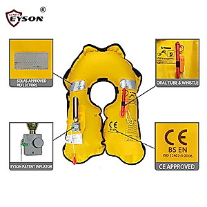 Eyson Inflatable Life Jacket Life Vest Basic Manual (709 Blue Manual)