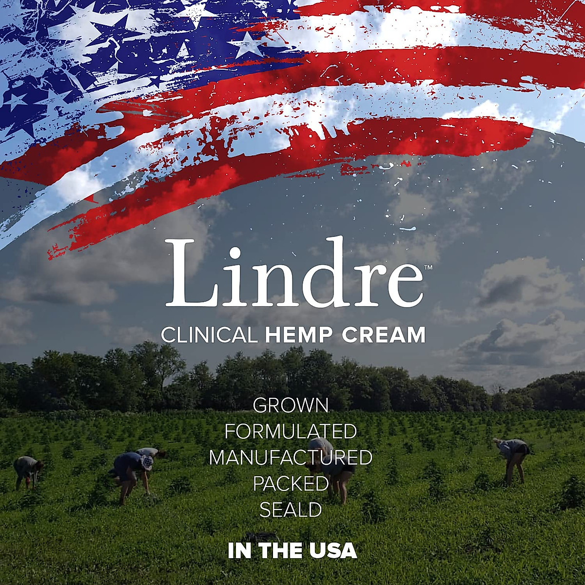 Lindre Regular Strength Hemp Cream for Dry to Very Dry, Sensitive Skin. Fragrance Free, Steroid Free, Dermatologist Tested. Original Formula, 1.7oz