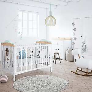 Ustenroya White Pack n Play Mattress 3" Thick Crib Mattress Pad Fit 38 x 26 Play Pen, Lightweight Mini Mattress Nap Mat, Portable Baby Travel Mattresses with Removable, Washable, Mattress Cover