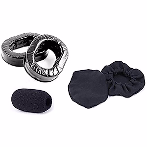 Rugged Air Gel Ear Seal Comfort Kit for Aviation Headsets 1 Pair of Gel Ear Seals with 1 Pair of Cloth Ear Covers and a Mic Muff Kit