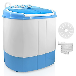 Washing Machine Portable 2-in-1 & Spin-Dryer - Convenient Top-Loading Easy Access, Energy & Water Efficient Design, Ideal for Smaller Loads - No Special Parts or Plumbing Required -2 FT Drainage Hose