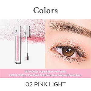 FLYNN Lightcatcher Liquid Glitter Eyeshadow | Long Lasting, Quick Drying, Lightweight Water Texture, No Fall-out | K beauty High-Impact Eye Looks (02 Pink Light) 0.12oz