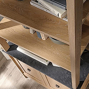 Sauder August Hill Bookcase, L: 32.28" x W: 15.51" x H: 71.89", Dover Oak Finish