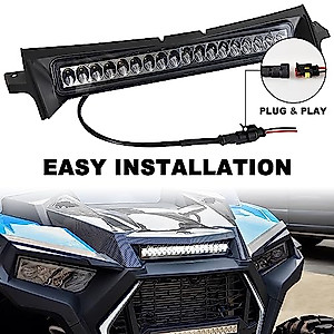 LED Hood Scoop Light for Polaris RZR XP 1000 19-23, SAUTVS Front LED Auxiliary Light Hood Accent Light DRL for Polaris Polaris RZR XP 1000 / XP 4 1000 / TURBO XP 4 / TURBO S 4 2019-2023 Accessories