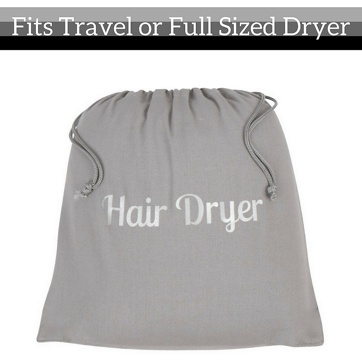 Hair Dryer Bags by Radiant Complex: Perfect for Travel, and Safe Storage of Any Hair Dryer, Curling Iron, Straightener, Brush or Makeup Bag. Convenient 12.25" x 13.25" Size fits Any Hair Accessory