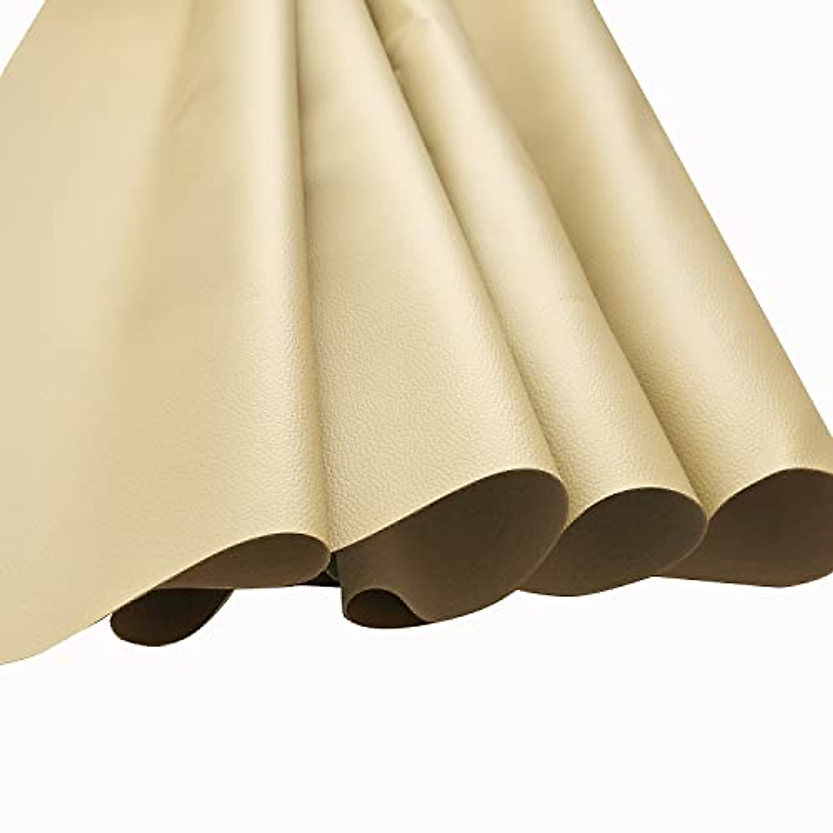 Faux Leather Sheet 1 Yard 56.3x36" Upholstery Vinyl 0.8mm Thick Soft PU Leather KhakiUpholstery Vegan Leather Fabric Synthetic Material for Sofa Bags Chairs Car Seats DIY Craft