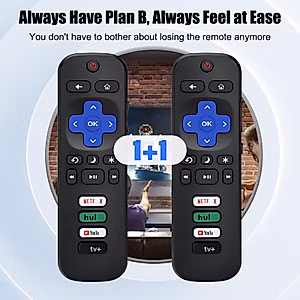 maqsai New Remote Control for R-KU -TV,Compatible TCL R-KU/Hisense R-KU/Onn R-KU/Sharp R-KU/Element R-KU/Westinghouse R-KU/Philips R-KU/Insignia R-KU/Jvc R-KU/RCA Smart TVs 【Pack of 2】