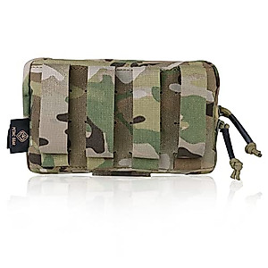 PETAC GEAR Tactical Molle Admin Pouch, Small Organizer Pocket for Tactical Vest/EDC Gun Belt/molle Platform. (MC)