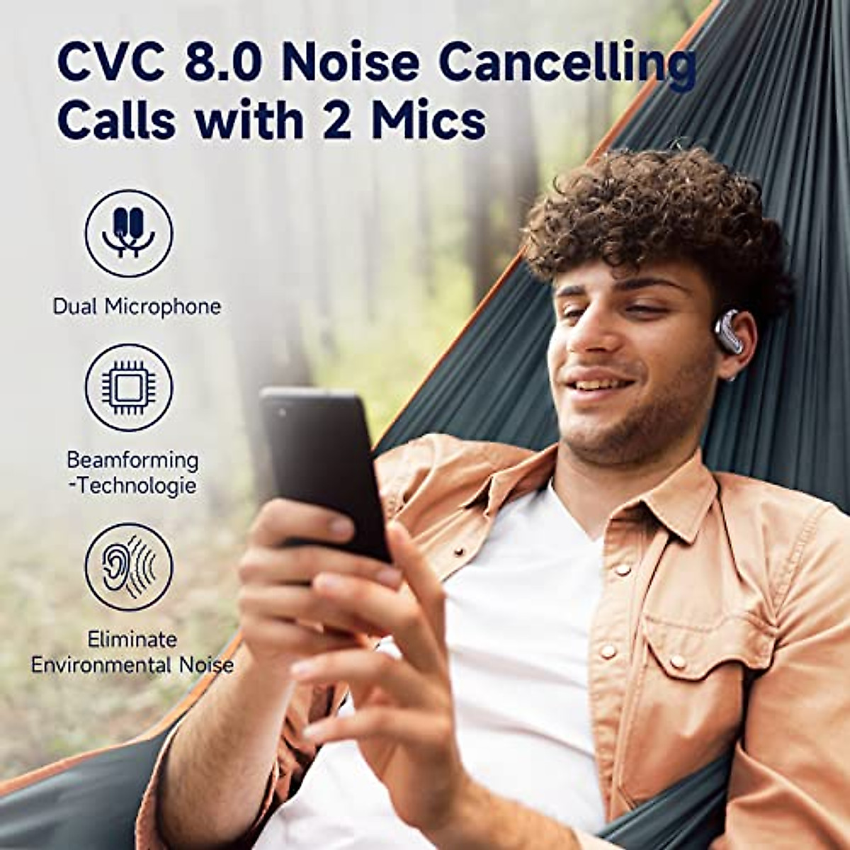 OpenRock Pro Open Ear Air Conduction Earbuds, Bluetooth 5.2 46H Playtime Wireless Sports Earbuds with Charging Case, Adjustable Ear Hooks, IPX5 Waterproof Ideal for Cycling Workouts Office