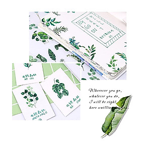 Kawaii Green Plant Flower Sticker Set Nature Theme Stickers Pack for Scrapbooking Journaling DIY Personal Journal Planner Calendar Agenda Letter Diary Envelope Gift Decor Card Making Decal Labels (B)