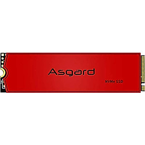 Asgard AN3+ 1TB NVMe SSD M.2 - PCIe Internal Solid State Drive for Computer Motherboards, Gaming CPU Hard Drives with Intel and 3D NAND Flash Technology in Red Heat