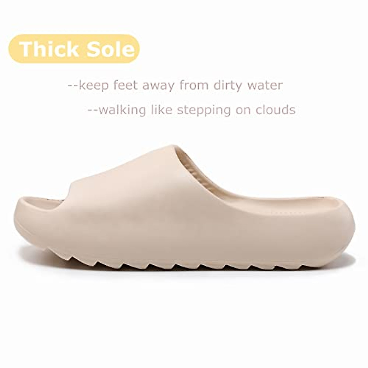 Cloud Slides for Women Men Kids, Pillow Slippers Comfy Non-Slip Soft Waterproof Bathroom Shower Shoes, Cushioned Thick Sole Sandals for Indoor and Outdoor